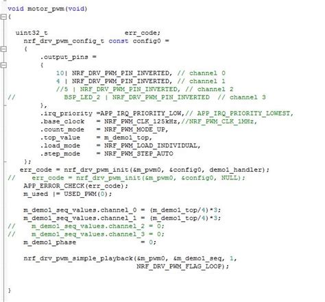 About Nrf52832 Pwmdriver Configuration Problem Nordic Qanda Nordic Devzone Nordic Devzone