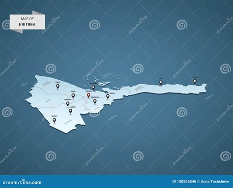 Isometric 3d Eritrea Vector Map Concept Stock Vector Illustration Of