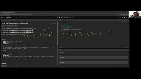 Problem 2215 Find The Difference Of Two Arrays Youtube