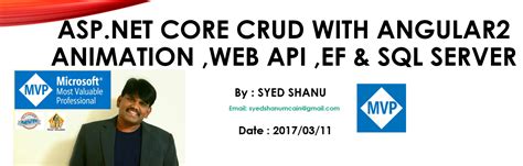 Shanu C And You Aspnet Coreangular2 Crud With Animation Using
