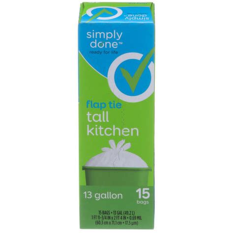 Simply Done Flap Tie Tall Kitchen Bags King Kullen