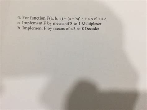 Solved For Function F A B C A B C A B C A C Chegg Com