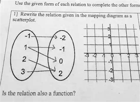 solved use the given form of each relation to complete the other form 1] rewrite the relation