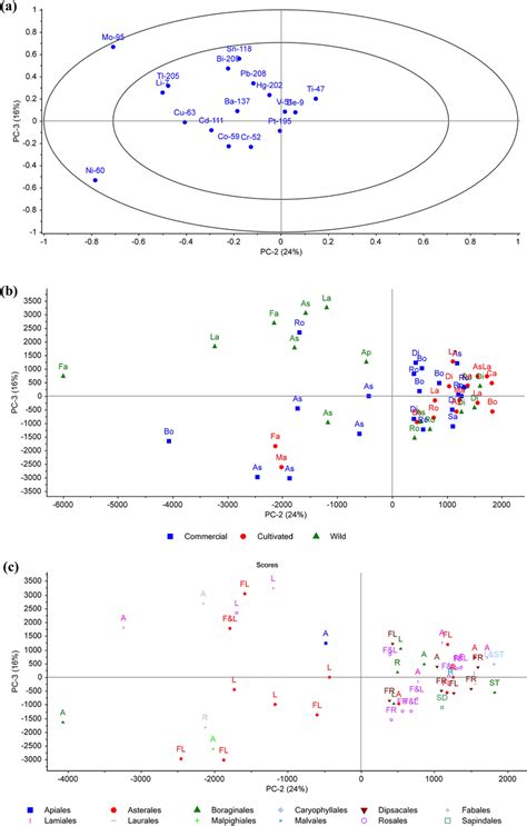 Pca Pc2vpc3 Correlation Loadings A And Score Plots Grouped By B Download Scientific