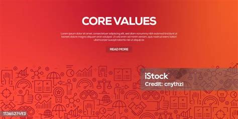 트렌드 선형 스타일의 핵심 가치에 대 한 디자인 템플릿과 요소의 벡터 세트코어 값과 관련 된 선형 아이콘과 완벽 한 패턴벡터 배경 주제에 대한 스톡 벡터 아트 및 기타