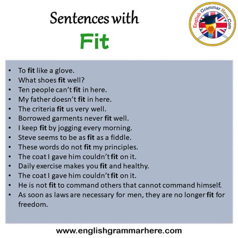 Sentences With Fit Fit In A Sentence In English Sentences For Fit