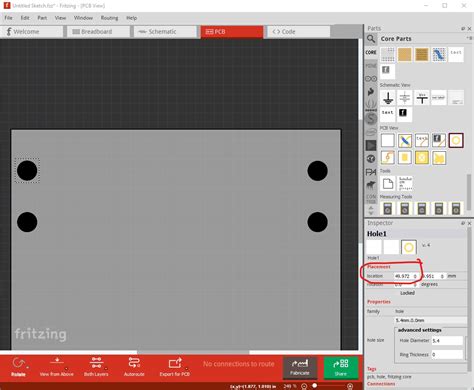 Pcb Positioning In Inspector Is Inaccurate · Issue 3902 · Fritzing