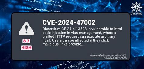 Cve Find On Linkedin Cve 2024 47002 High A Html Code Injection