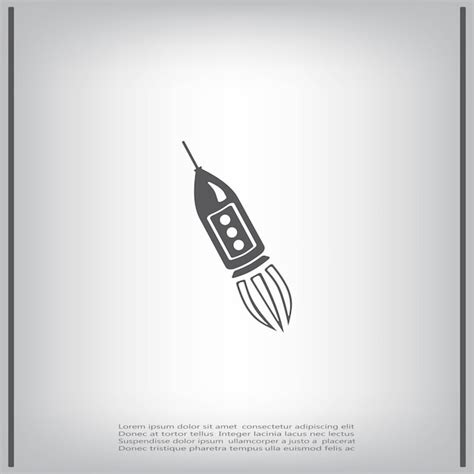 Premium Vector Rocket Symbol Vector Illustration On A Gray Background Eps