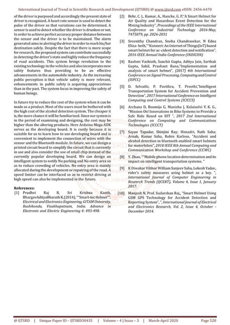 Smart Helmet Alcohol Detection And Sleep Alert Pdf