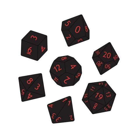 D8 D10 D12 D20 Dice For Board Games Collection Of Polyhedral Dices
