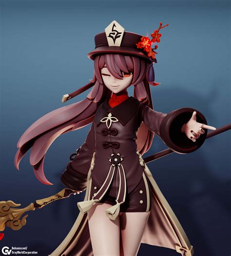 Hu Tao Genshin Impact 3d Model By Gray World Corporation