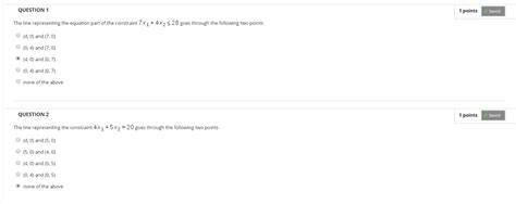 Solved Question 1 1 Points Saved The Line Representing The