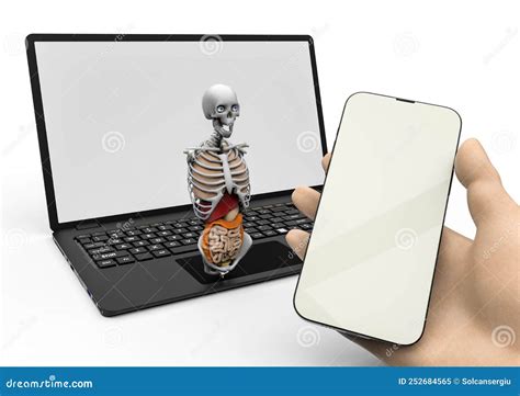 A Mobile App That Monitoring Human Body Stock Illustration