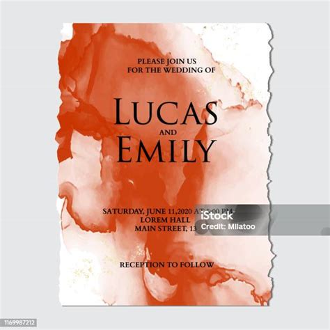 테라코타 수채화 대리석 디자인입니다 럭셔리 웨딩 현대 황금 스플래시 및 액체 잉크 템플릿입니다 Ewd 얼룩 패션 반짝 그래픽 0명에 대한 스톡 벡터 아트 및 기타 이미지