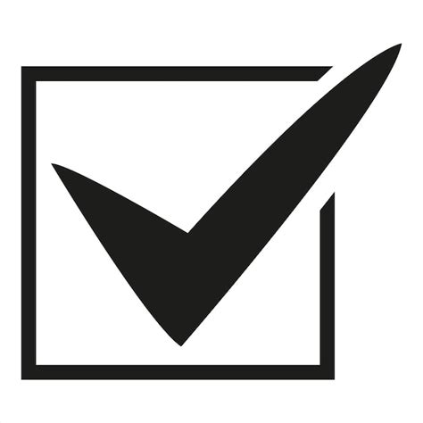 Premium Vector Black Check Mark In Square Outline