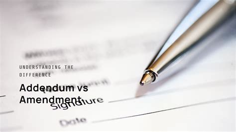 Difference Between Addendum And Amendment Of Agreement