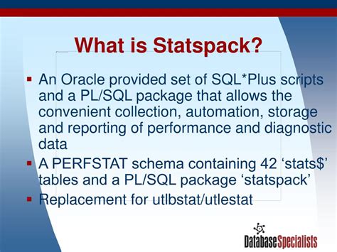 Ppt Using Statspack In Oracle8i And 9i To Identify Problems