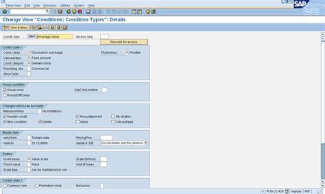 sap mm pricing conditions