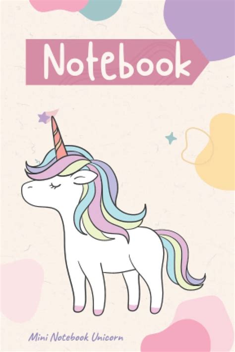 A Notebook With An Unicorn On It And The Words Notbook Written In Pink Lettering
