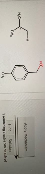 Solved HO Apply Mechanism H3C CH₃ Hint Solution 1 remaining Chegg com