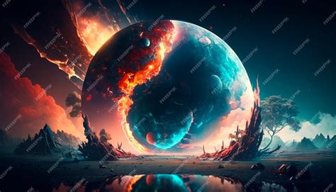 Premium Photo Paralellal World With A Beutiful Planet