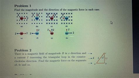 Solved Problem Find The Magnitude And The Direction Of The Chegg