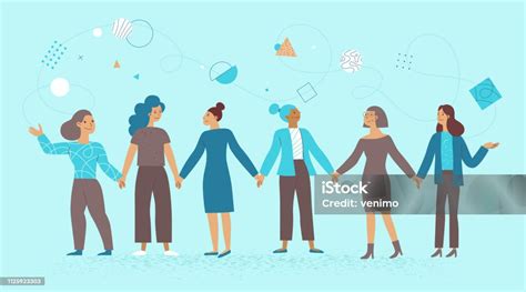 평면 선형 스타일여성 비즈니스 문자소녀 전원 개념 및 여성 Empowerin 벡터 일러스트 레이 션 개념에 대한 스톡 벡터 아트 및 기타 이미지 Istock