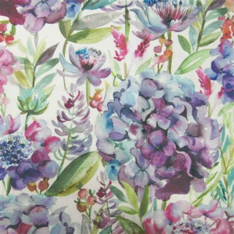 Voyage Hydrangea Thick Linen The Curtain Factory Outlet