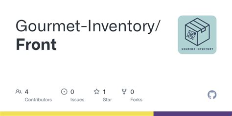 GitHub Gourmet Inventory Front
