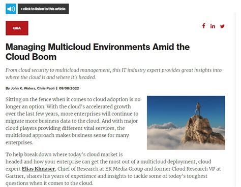 David Kusner On Linkedin Managing Multicloud Environments Amid The Cloud Boom