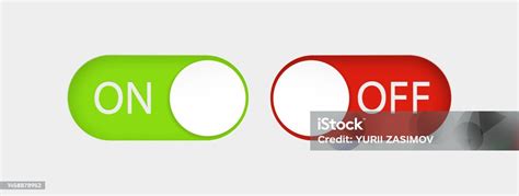 흰색 배경에 격리된 스위치 버튼을 토글합니다 벡터 3d 그림 에 대한 스톡 벡터 아트 및 기타 이미지 그래픽 사용자 인터페이스 디자인 Istock