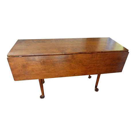 Late 19th Century Antique Queen Anne Drop Leaf Rectangular Dining Table Chairish