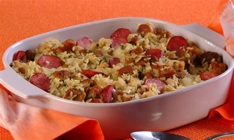 Arroz De Forno Com Linguiça E Queijo Claudia