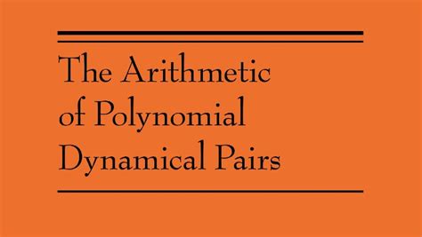 The Arithmetic Of Polynomial Dynamical Pairs Ima