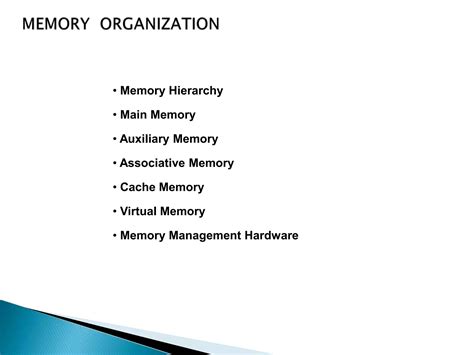 Memory Organisation Ppt