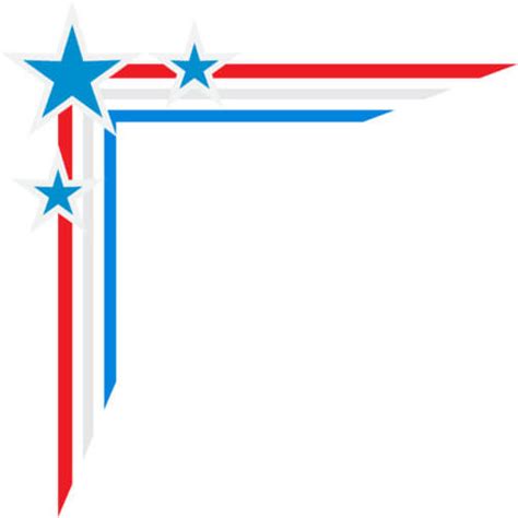 Download American Flag With Red White And Blue Wave Borders And Corners Online Creative Fabrica