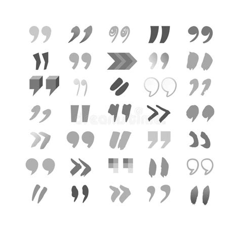 Quote Sign Vector Set Stock Vector Illustration Of Mark 74640660