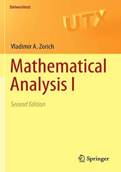 Pdf Download Free Mathematical Analysis I Universitext Ebooks