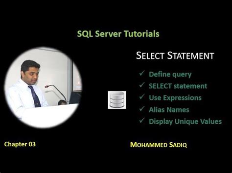 03 Select Statement In Sql Mohammed Sadiq