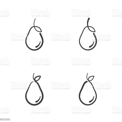 아보카도 과일 아이콘 선 세트 디자인 그림 흑백 색상 흰색 배경 벡터 Eps10 격리 개요 0명에 대한 스톡 벡터 아트 및 기타 이미지 Istock