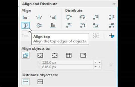 how to align and position objects in coreldraw
