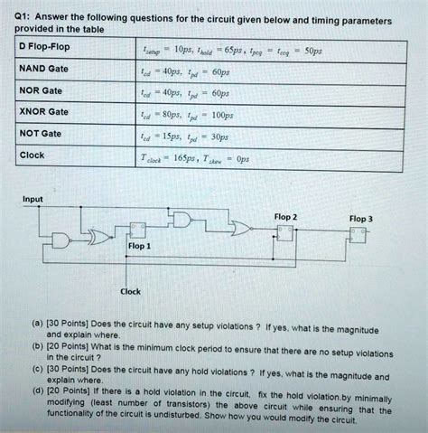 Part C And D Q1 Answer The Following Questions For The Circuit Given