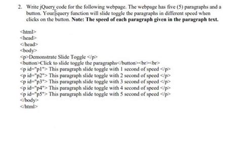 Solved Jquery Statement Clo 4 5 Points 1 For The