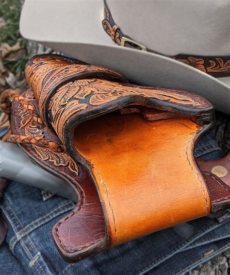 Holster Colt Python Tooled Leather Sheridan Floral Etsy