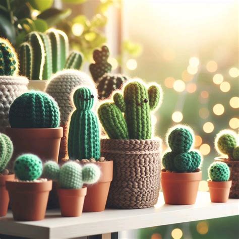 미니 선인장♡a Mini Cactus♡ 인공지능 코바늘 선인장 식물 미니선인장 다육이 Ai Craft Crochet Cactus Mini