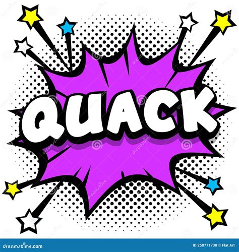 Quack Comic Bright Template With Speech Bubbles On Colorful Frames