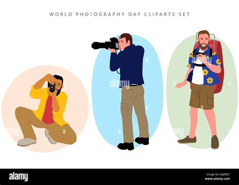 People Use Different Types Of Cameras In Different Occasions Clipart
