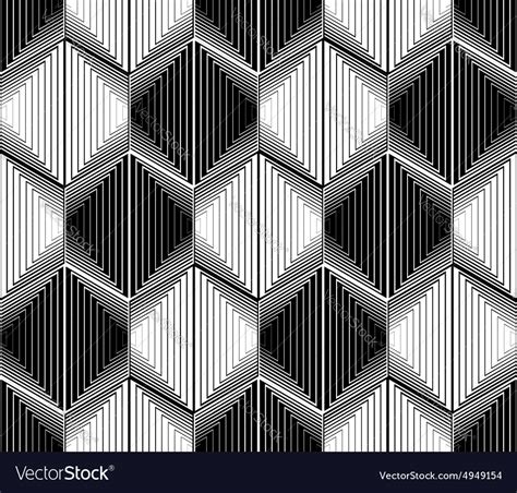 Design Seamless Monochrome Hexagon Pattern Vector Image