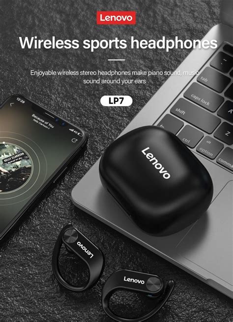 Audífonos Lenovo Lp7 Bluetooth Negro Livepods Negro Ega Colombia